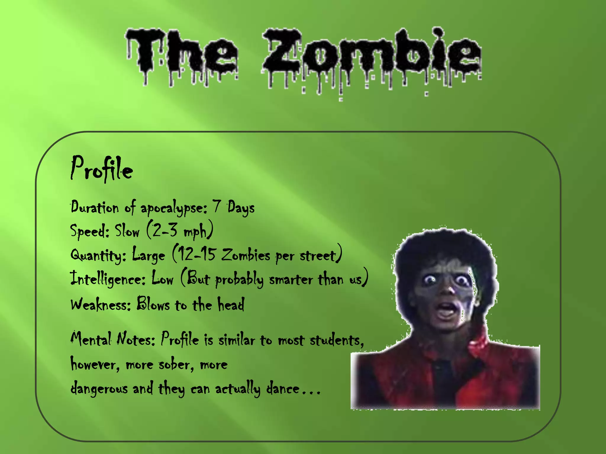 Zombie Presentation | PPTX