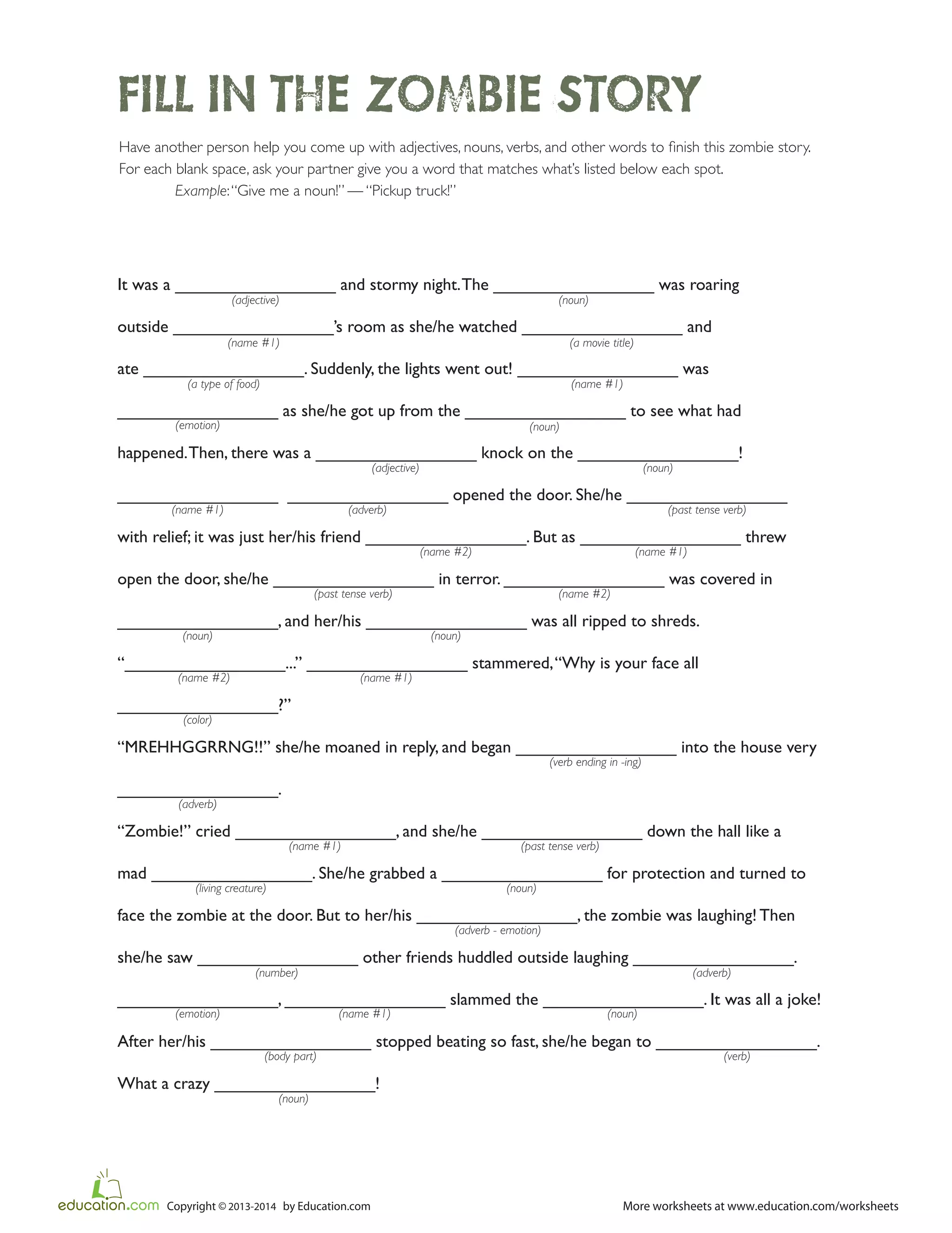 Zombie story | PDF