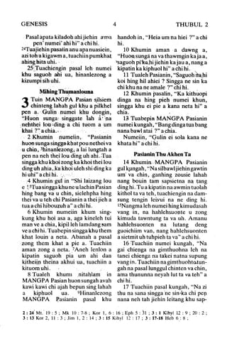 Zomi bible genesis 1 | PDF