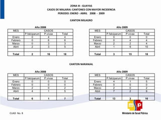 Zona III Cuadros Informativos 2009 | PPT