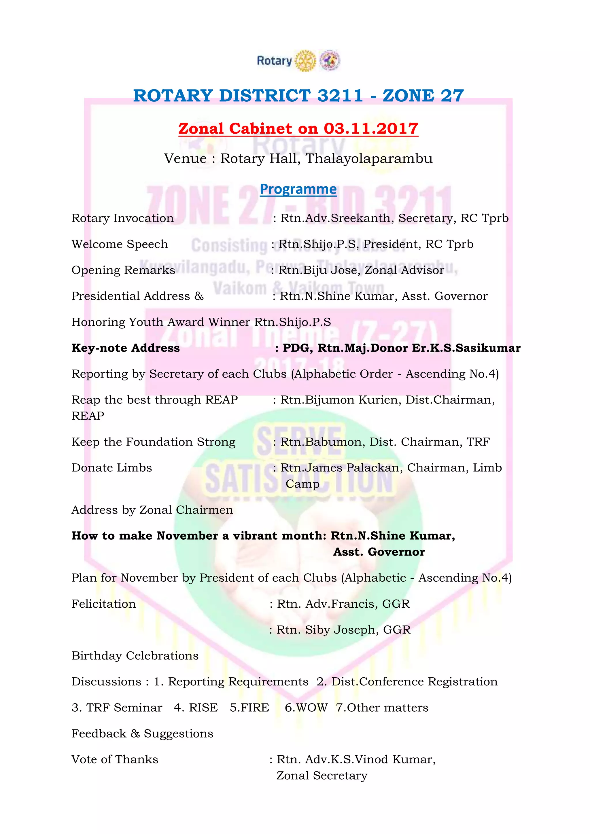 Zonal cabinet model agenda | PDF