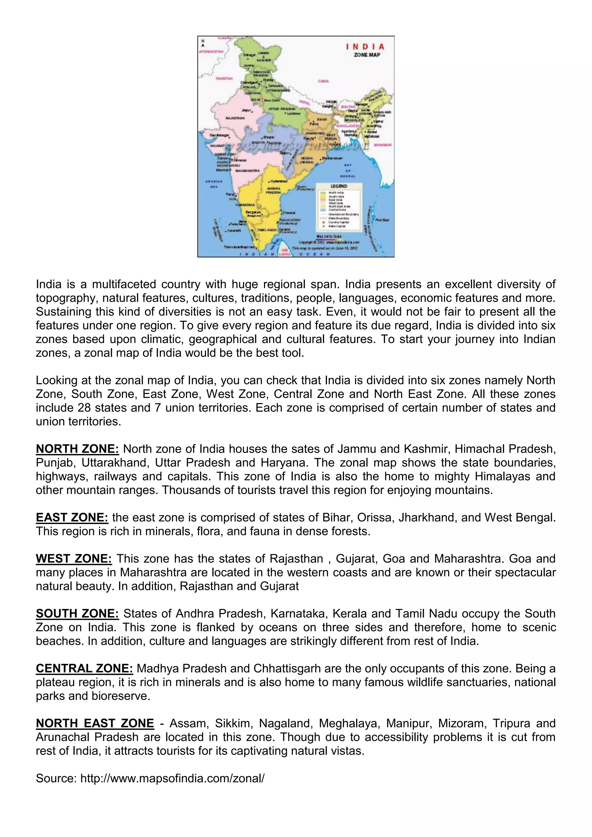 ZONAL MAP OF INDIA | PDF