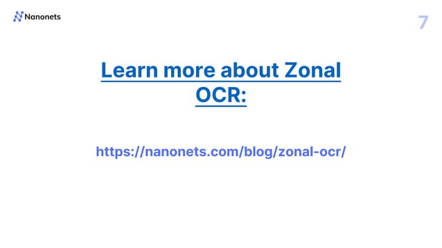 What is Zonal OCR? | PPT | Free Download