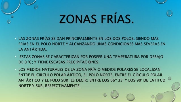 Zonas frias