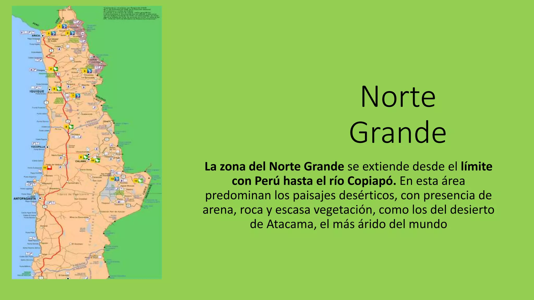Zonas naturales de chile......norte grande | PPTX
