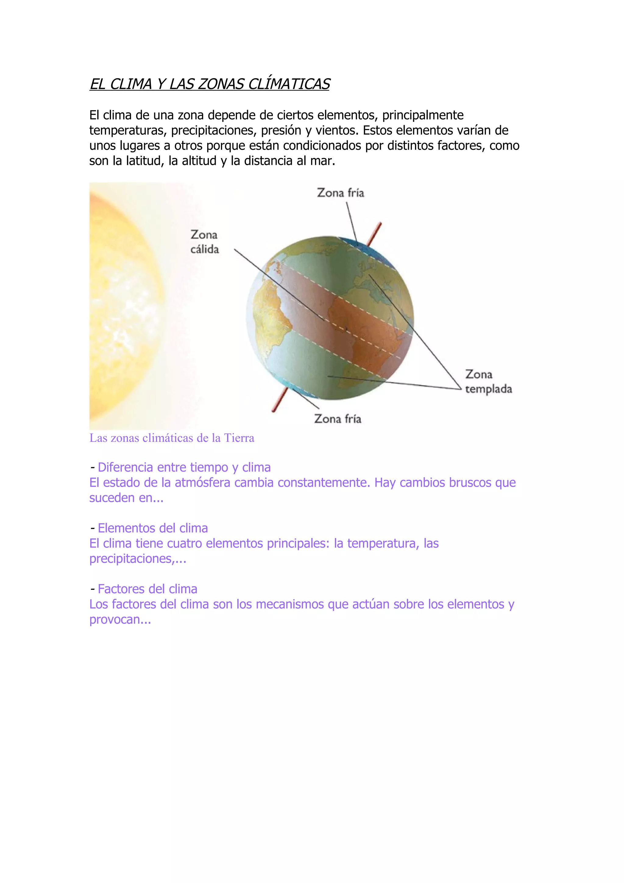 Zonas termicas de la tierra | DOC