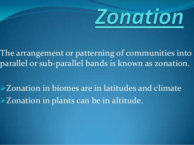 Zonation