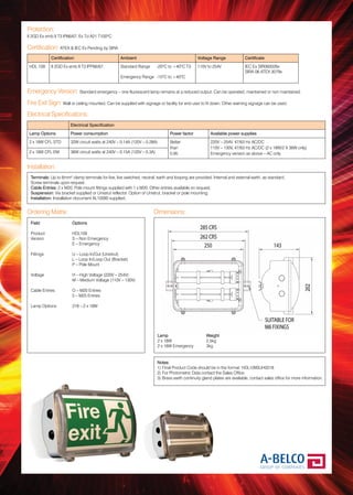 Zone 1 (ATEX) Bulkhead Fluorescent Fire Exit Luminaire - HDL109 (32 ...
