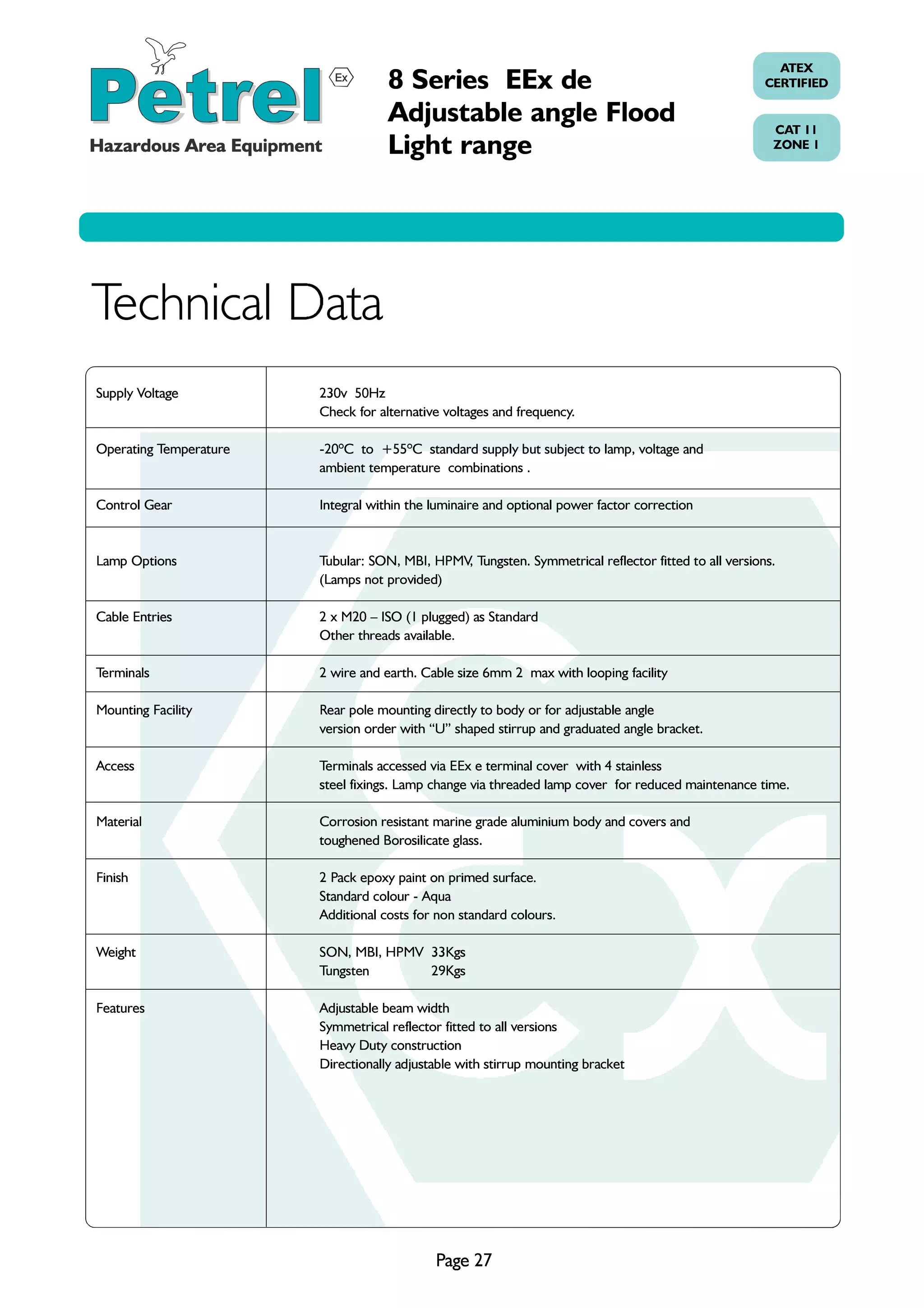 Zone 2 Hazardous Area Lighting (ATEX) - Fluorescent Luminaire - 58 Watt ...