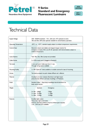 Zone 2 Hazardous Area Lighting (ATEX) - Fluorescent Luminaire - 58 Watt ...