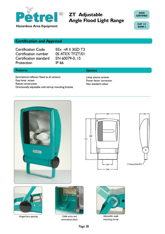 Zone 2 Hazardous Area Lighting (ATEX) - Fluorescent Luminaire - 58 Watt ...