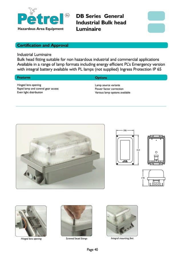 Zone 2 Hazardous Area Lighting (ATEX) - Fluorescent Luminaire - 58 Watt ...