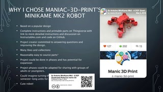 Choosing a Simple 3D Printing and Arduino Project for Maximum Learning | PPSX