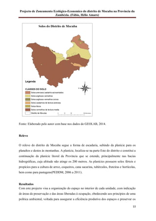 Zoneamento ecologico economico do distrito de mocuba zambezia | PDF