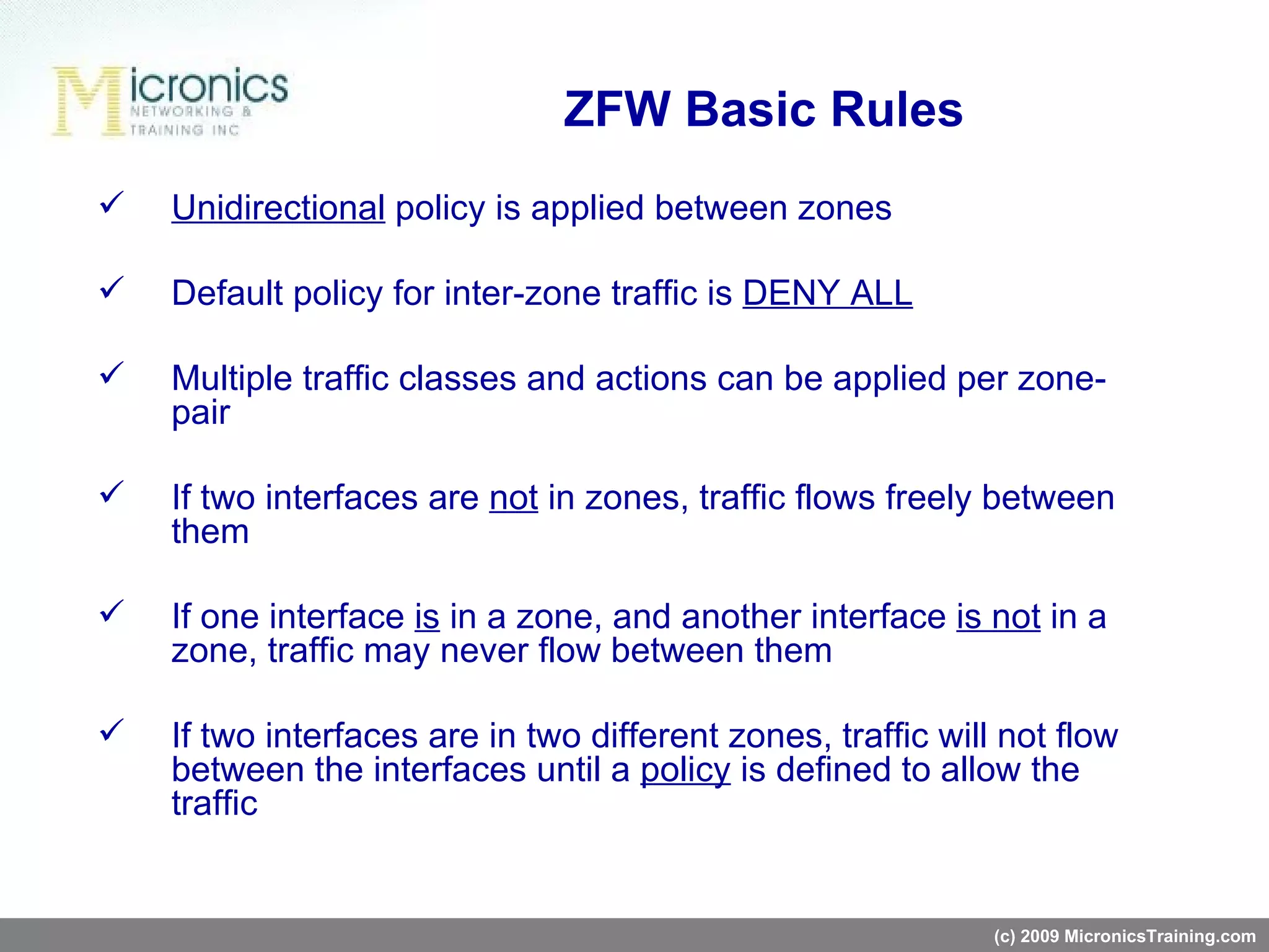 Zone Based Policy Firewall | PPT