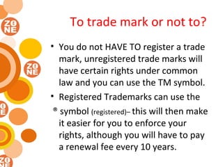 IP, Trade Marks, Copyright and Design | PPT