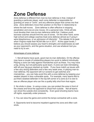 Zone defense | DOCX