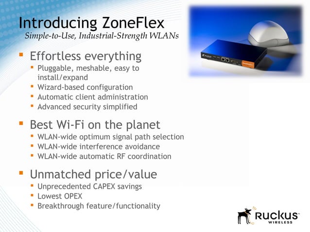 Zoneflex , Ruckus Wireless | PPT