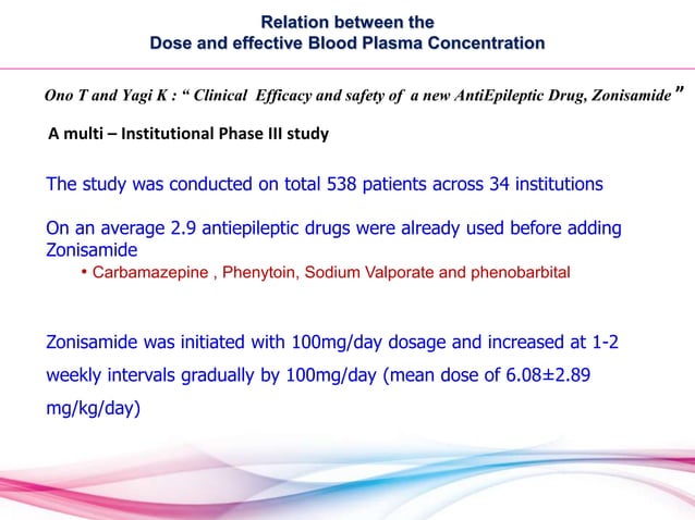 ZONISAMIDE IN TREATMENT OF EPILEPSY | PPT