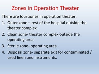 Zone in operation theater | PPTX