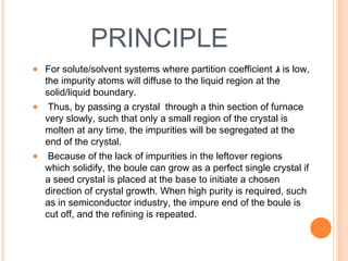 Zone refining, melting and leveling in crystal growth | PPT