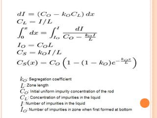 Zone refining, melting and leveling in crystal growth | PPT