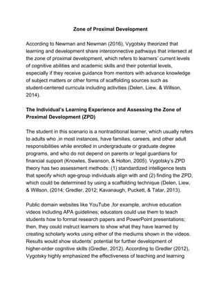 Zone of Proximal Development | PDF