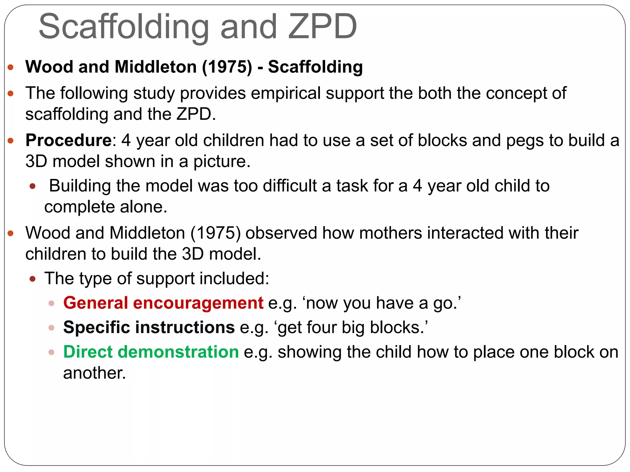 Scaffolding and Zone of proximal development(zpd) | PPTX