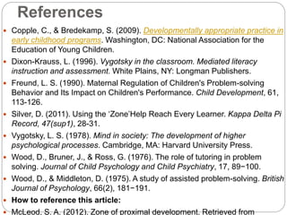 Scaffolding and Zone of proximal development(zpd) | PPT