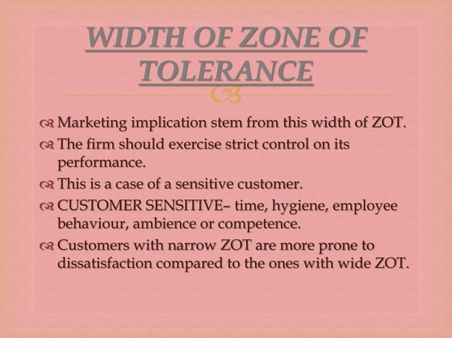 Zone of tolerance | PPTX