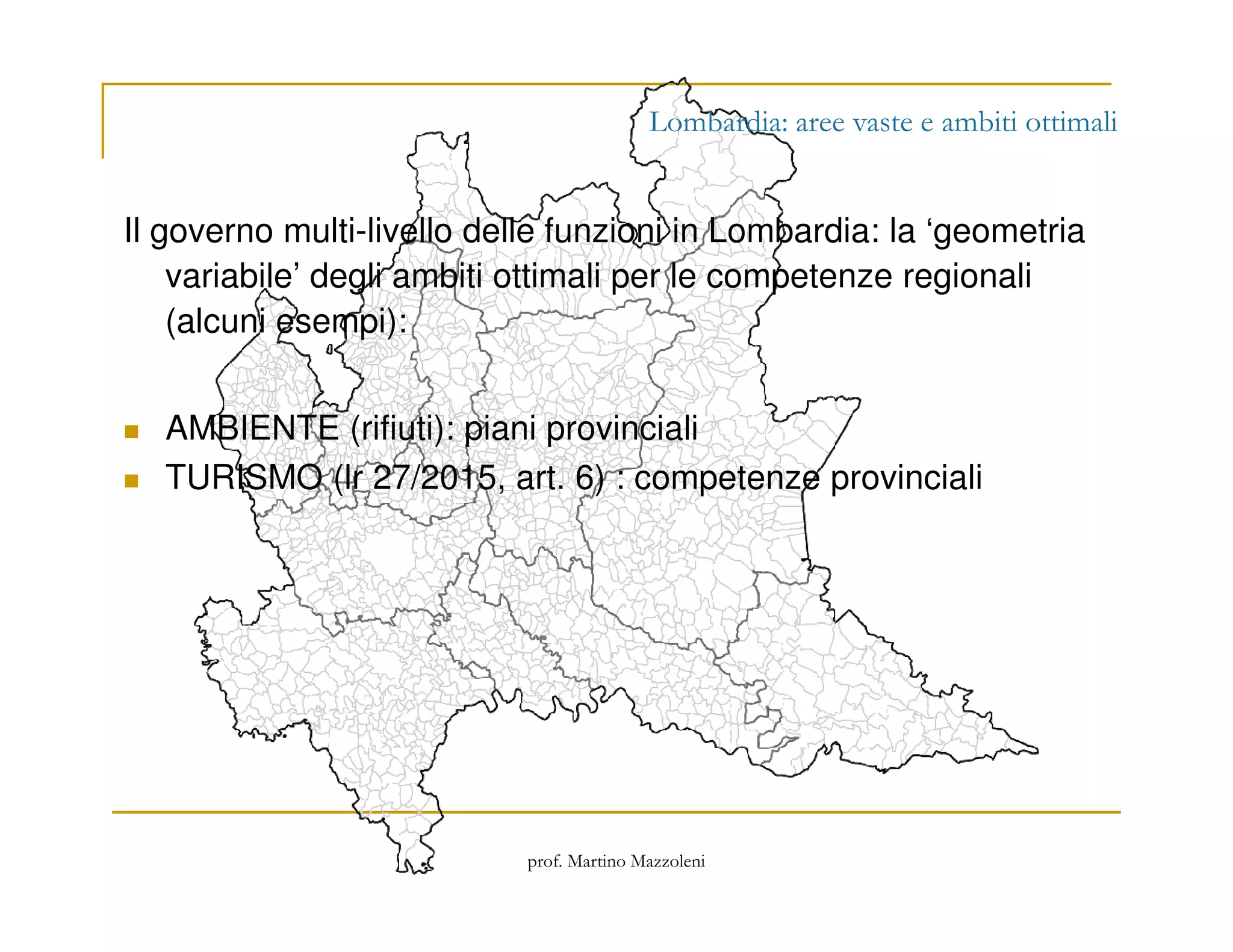Zone omogenee e governance territoriale | PPT