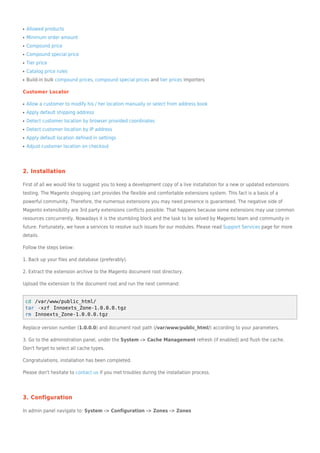 Zones Manager Magento Module Manual 1.0.0.0 | PDF