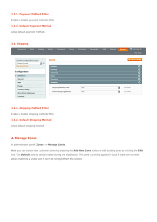 Zones Manager Magento Module Manual 1.0.0.0 | PDF