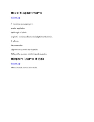 Zones of biosphere reserve | DOC