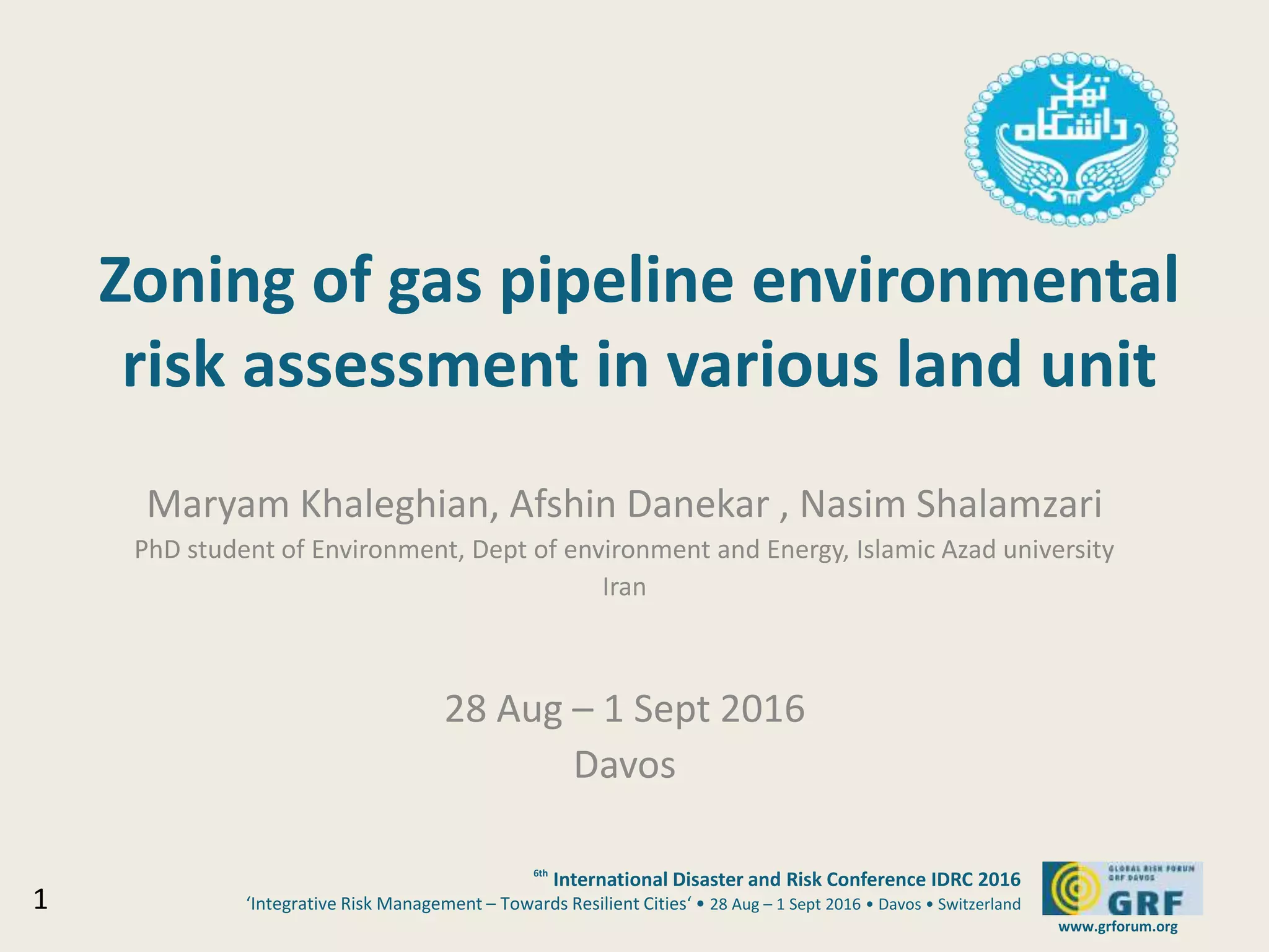 Zoning of Gas Pipeline Environmental Risk Assessment in Various Land ...