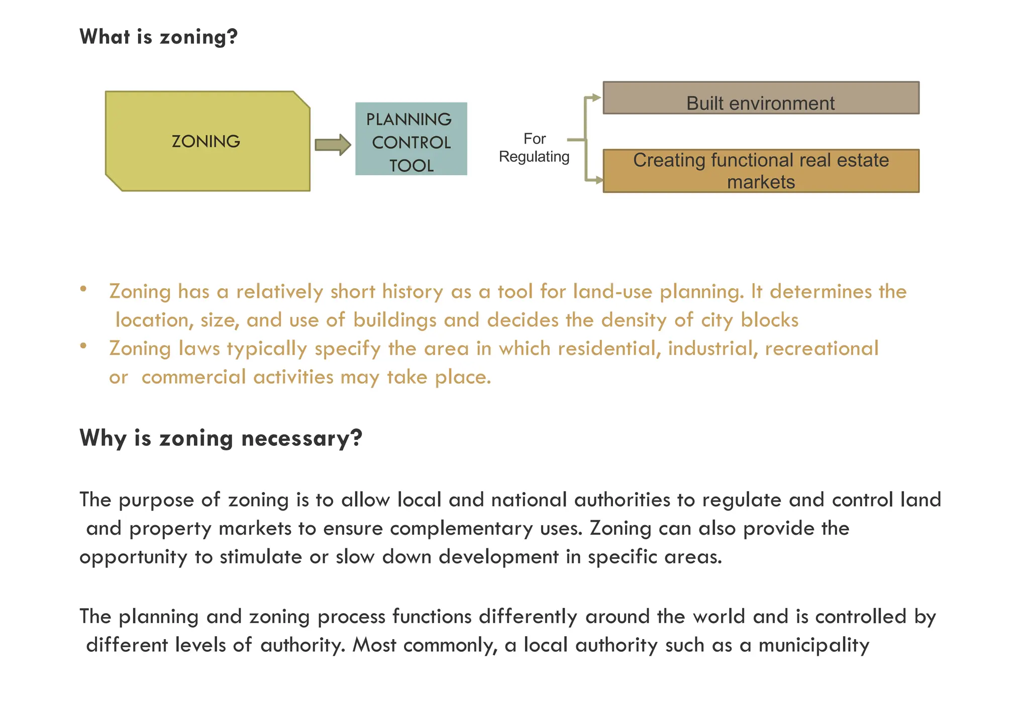 Zoning terminology Globalisation terminology | PPT