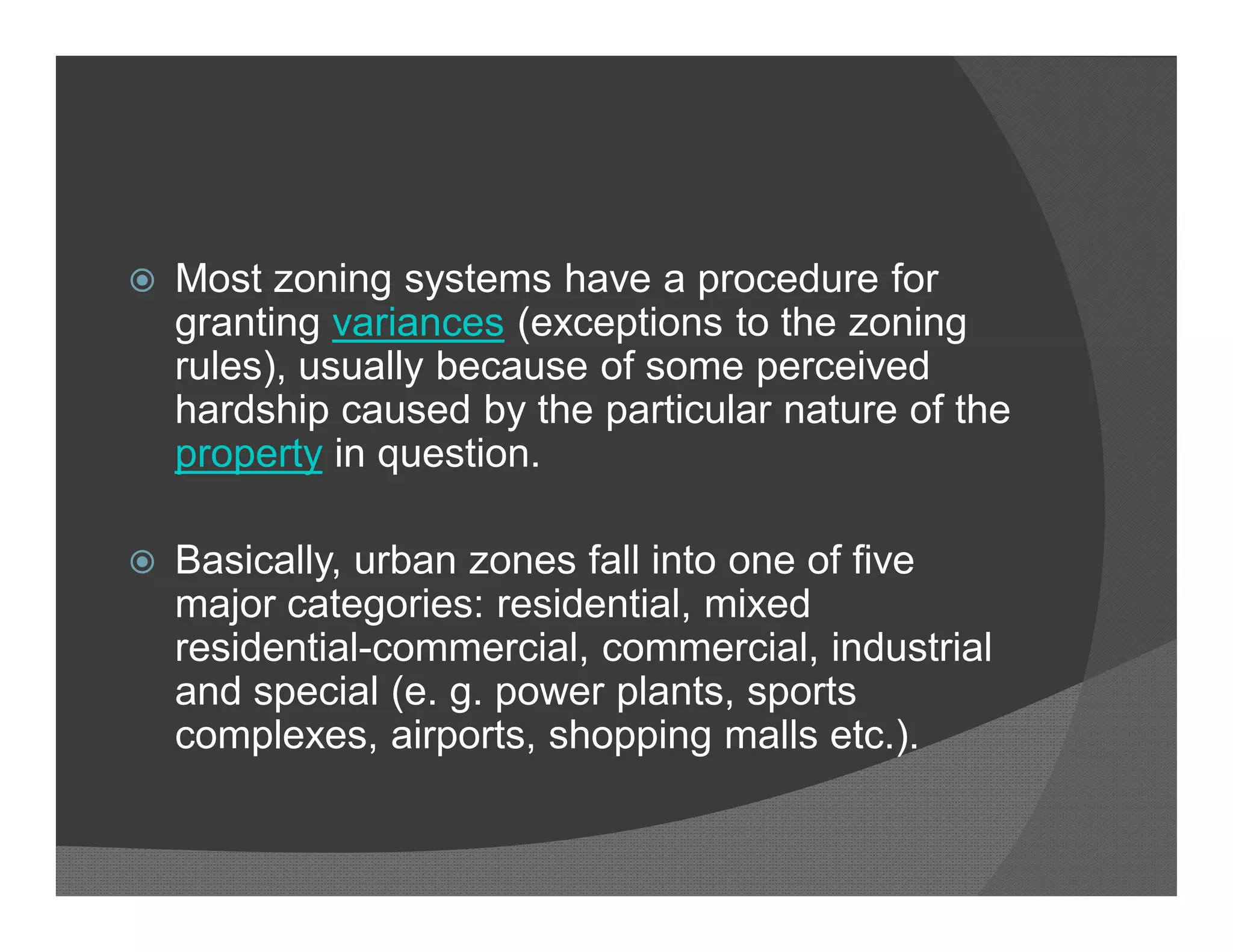 Zoning and subdivision of land | PDF