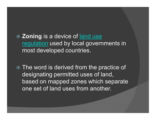Zoning and subdivision of land | PDF