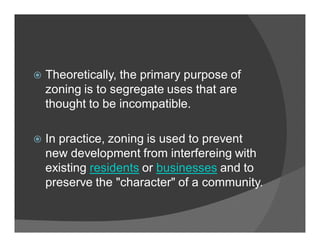 Zoning and subdivision of land | PDF