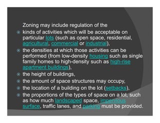 Zoning and subdivision of land | PDF