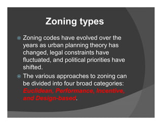 Zoning and subdivision of land | PDF