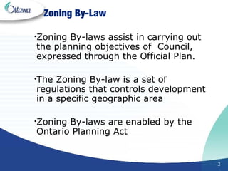 Zoning By-law: City of Ottawa Policy Context | PPT