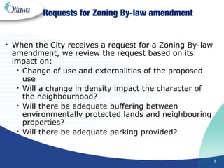 Zoning By-law: City of Ottawa Policy Context | PPT