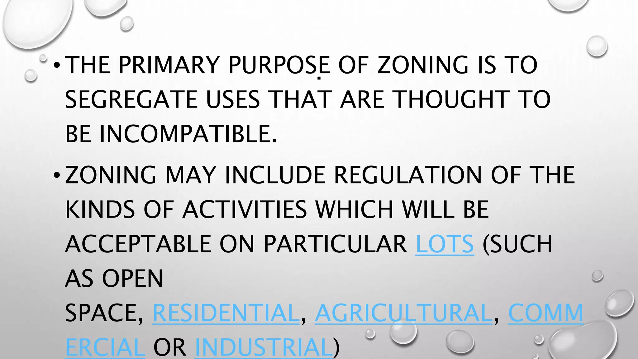 Zoning plan, planning and design for land use | PPTX