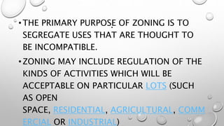 Zoning plan, planning and design for land use | PPTX