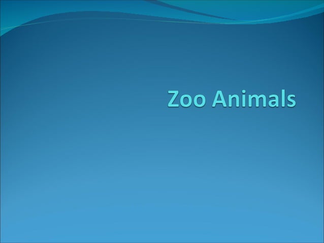 Zoo animals | PPT