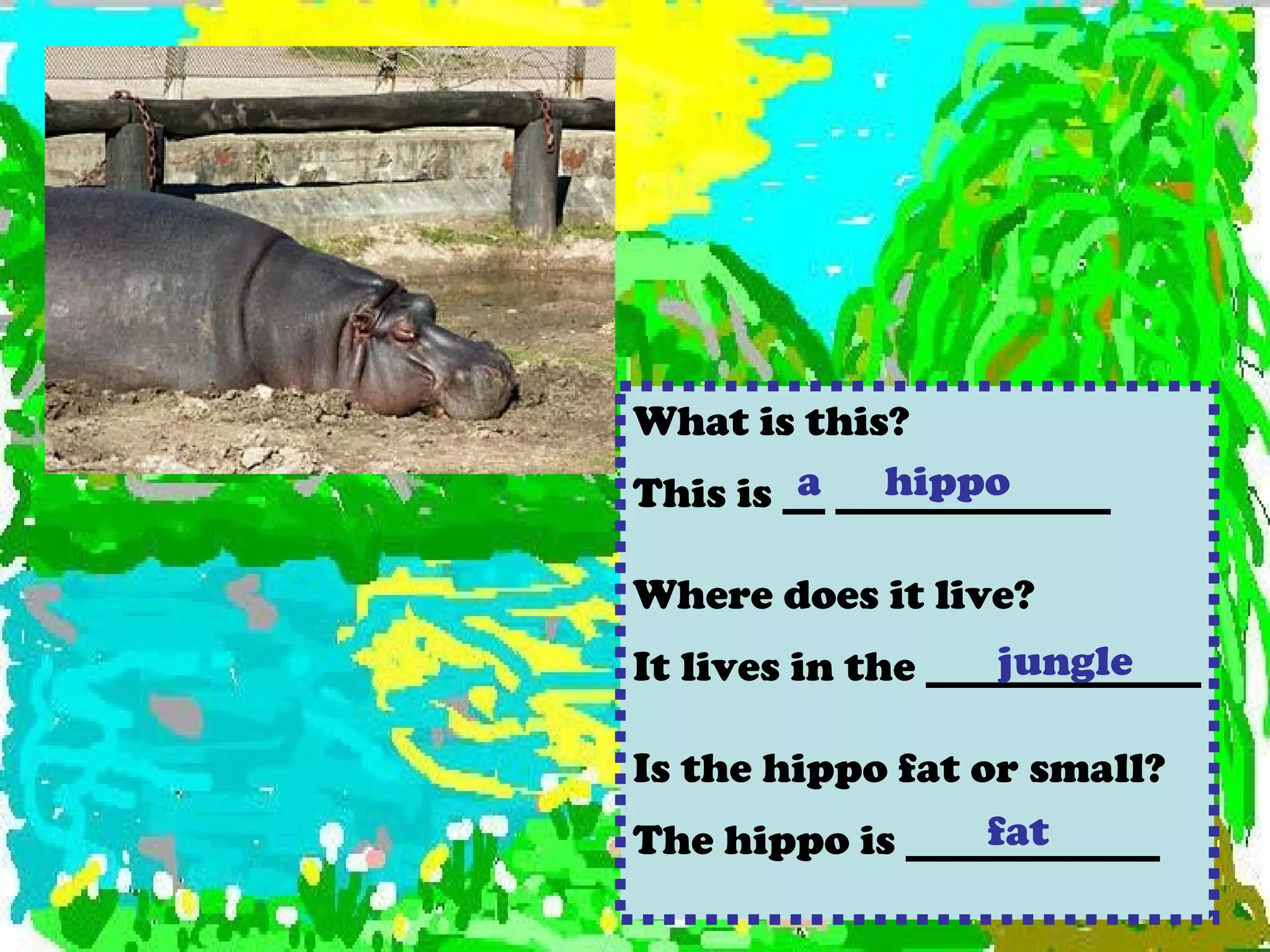 Zoo animals and adjectives | PPS | Large Animals | Pets