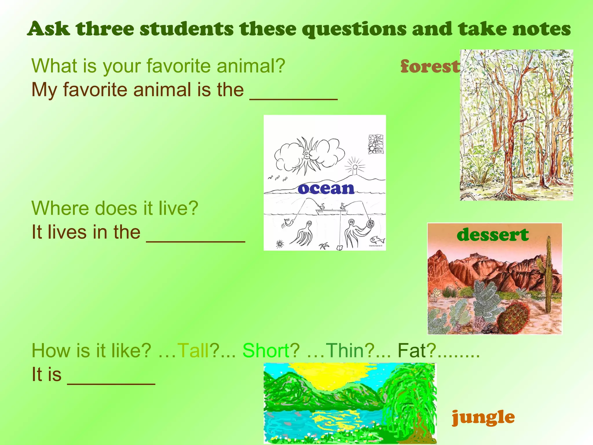 Zoo animals and adjectives | PPS