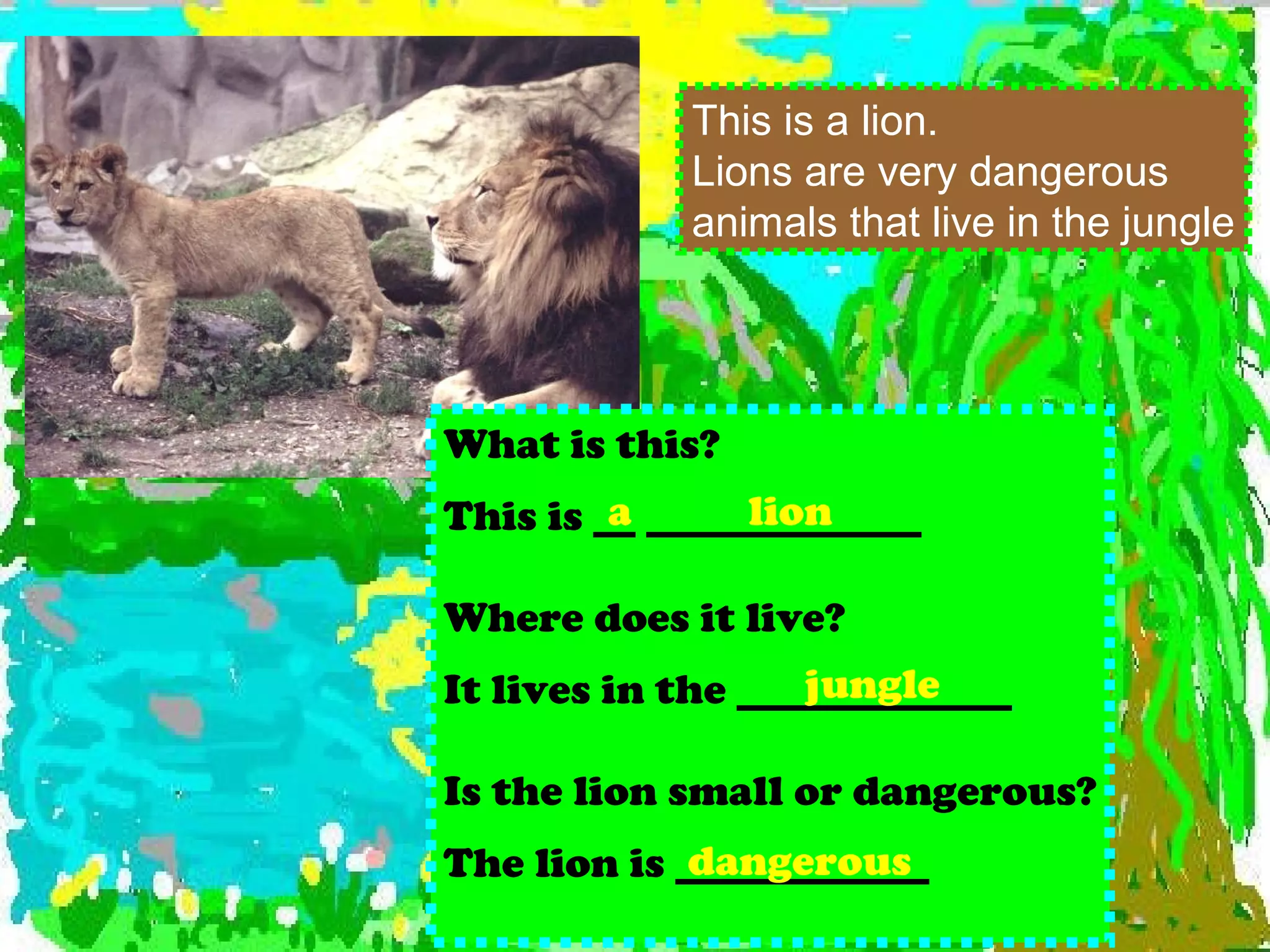 Zoo animals and adjectives | PPS