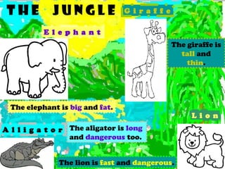 Zoo animals and adjectives | PPS | Large Animals | Pets